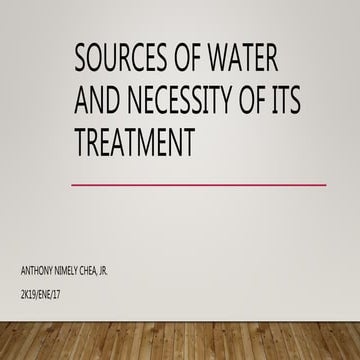 Sources of water and its neccessity | PPTX