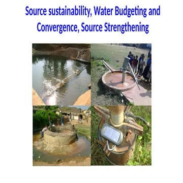 Source sustainability, Water Budgeting and Convergence, Source ...