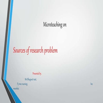 Sources of research problem | PPTX