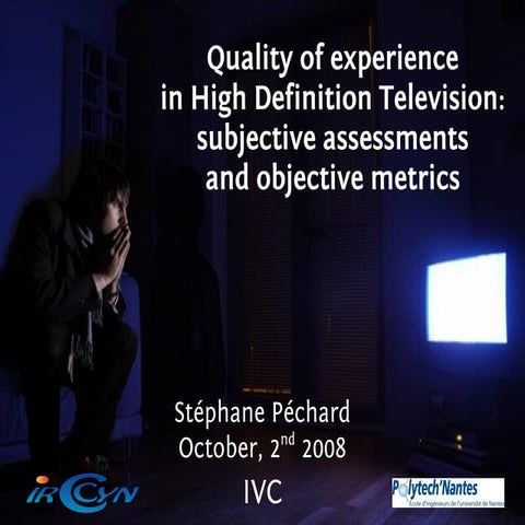 Quality of experience in High Definition Television: subjective ...
