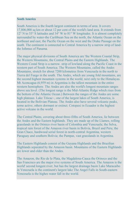 Central america geography | PPT | South America Travel | Travel Locations