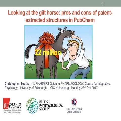 Pros and cons of patent-extracted structures in PubChem | PPT