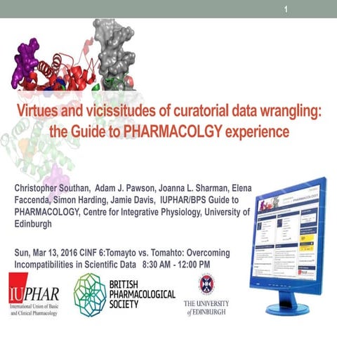 Curatorial data wrangling for the Guide to PHARMACOLGY | PPTX
