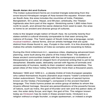 South asian art and culture | PDF