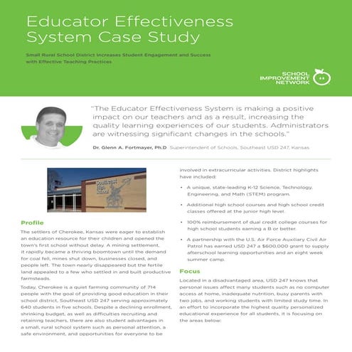 Southeast USD, KS - Educator Effectiveness System Case Study | PDF