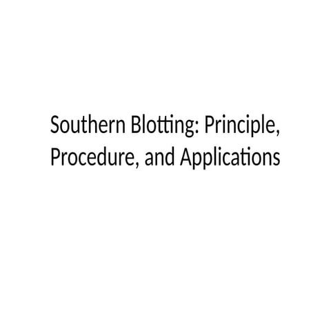 Lecture on Southern Blotting Techniquen.pptx
