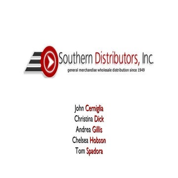 Undergrad School Project - Southern Distributors Final 1 | PPT