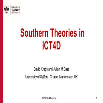 Southern Theories for ICT4D | PPT