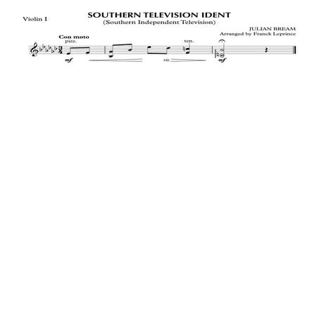 Southern TV ident for String Quartet violin i | PDF