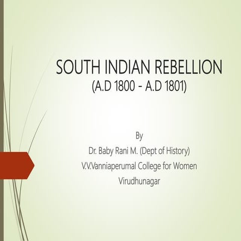 South Indian Rebellion | PPTX