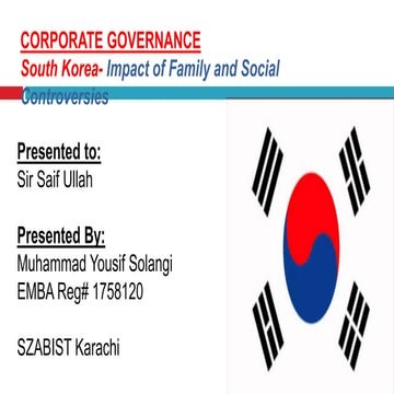 South korea impact of family and social controversies | PPTX