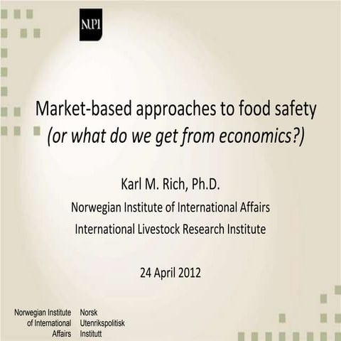 Market-based approaches to food safety | PPT
