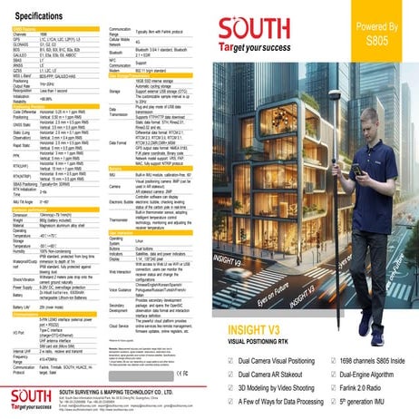 Jual South Insight V3 IMU GNSS Rover Base set | PDF