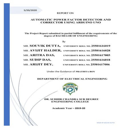 Automatic Power Factor Detection And Correction Using Arduino Pdf