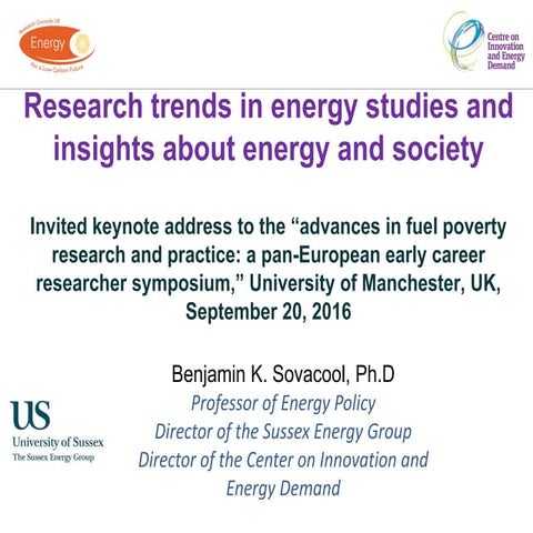 Research trends in energy studies and insights about energy and society ...