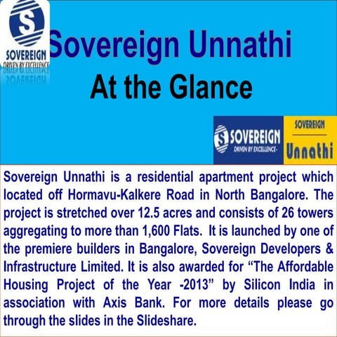 Sovereign Unnathi At the Glance | PPTX