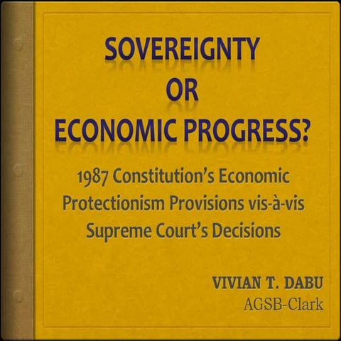 Sovereignty or economic progress | PDF
