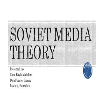 Soviet media-theory | PPTX