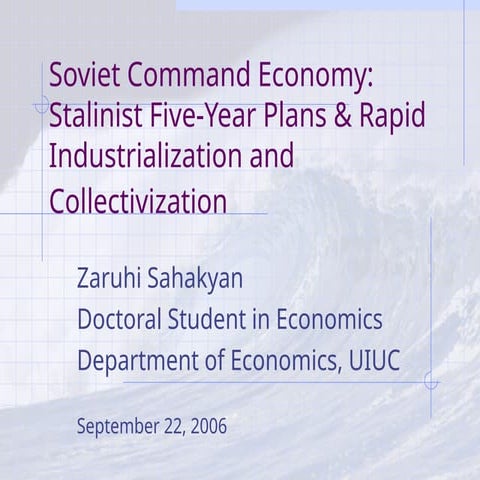 soviet economics up and through Satlin.ppt