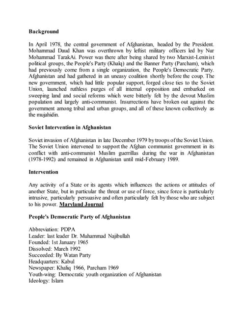 The Soviet-Afghan war | PPTX