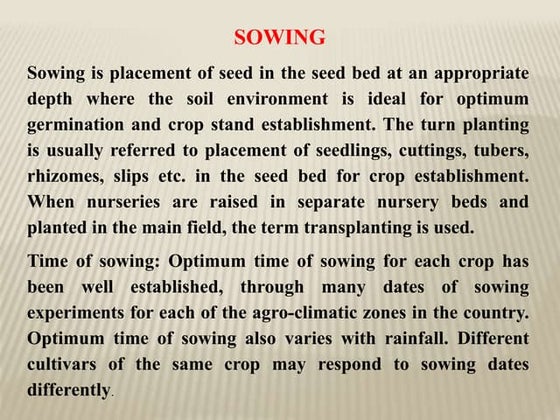 Sowing methods (1) | PPTX