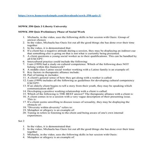 SOWK 350 Quiz 4 Liberty University Homeworksimple.com.docx