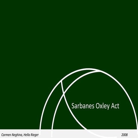 Sarbanes Oxley Act | PPT
