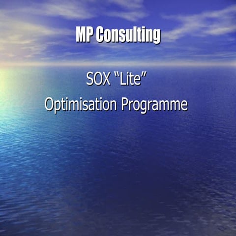Sox Lite Presentation | PPT