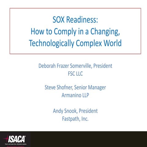 SOX Audit Requirements -- How to Succeed | PDF