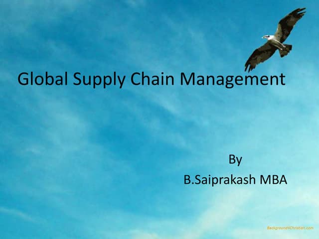 Objectives of supply chain management | PPTX