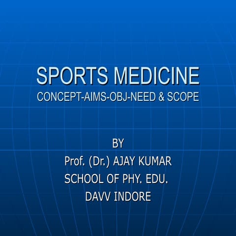 Sports medicine in physical education,bped | PPT