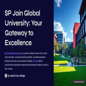 Sp Jains Global Mba | PDF