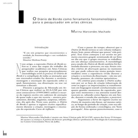 O diário de bordo como ferramenta fenomenológica para o pesquisador em ...