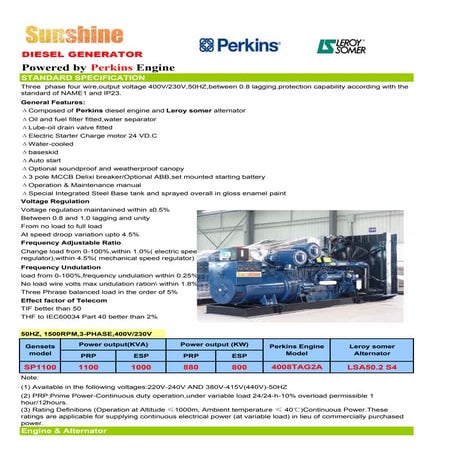 Sp1100 perkins | PDF