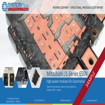 Mitsubishi J1- Series 650V High-Power Modules for Automotive | PDF