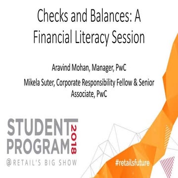 Checks and Balances: A Financial Literacy Session | PPT