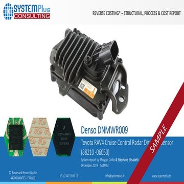 Denso DNMWR009 Cruise Control Radar Distance Sensor | PDF