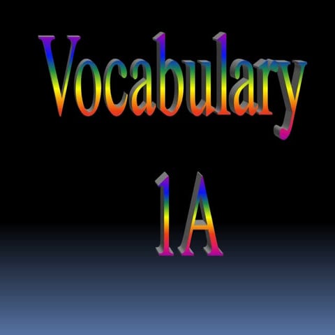 Sp1 vocab1 a | PPT