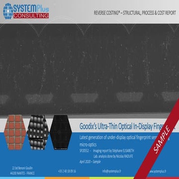 Goodix’s Ultra-Thin Optical In-Display Fingerprint | PPT