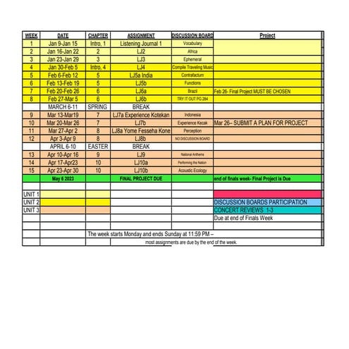 SP23timetableworldmusic.pdf | Music | Entertainment