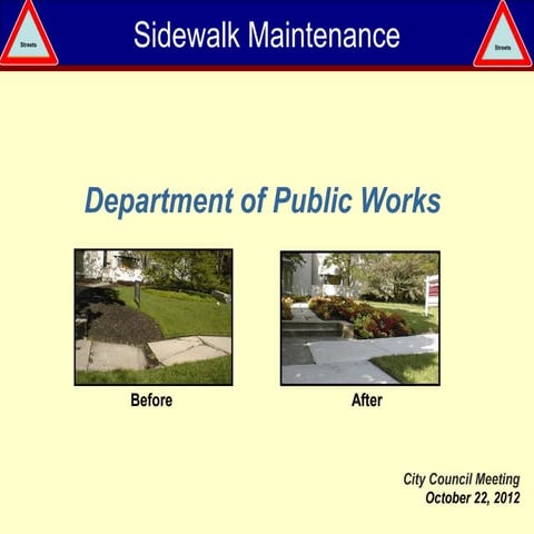 Sidewalk maintenance 10.22.12