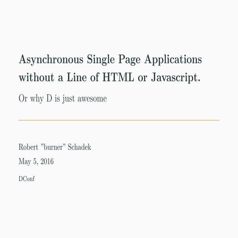 Asynchronous Single Page Applications Without A Line Of Html Or 3644