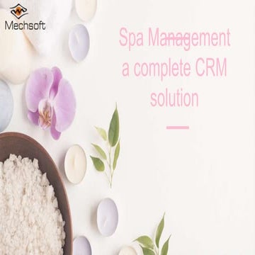 Spa amangement software from Mechsoft Technologies | PPT