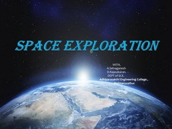 The future of space exploration presentation | PPTX | Space and Astronomy | Science