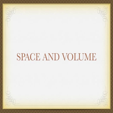 Space and volume | PPT