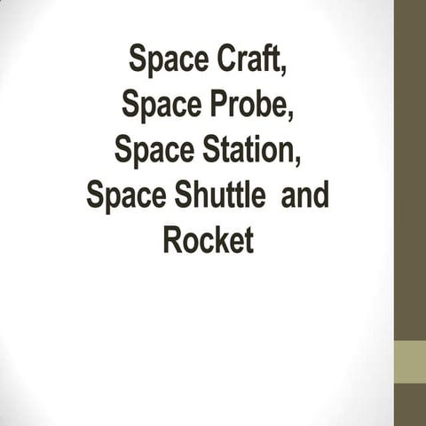 Space craft,space probe,space station,space shuttle and rocket | PPTX ...