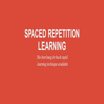 Spaced repetition learning | PPTX