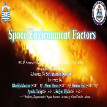Space environment factors | PPTX