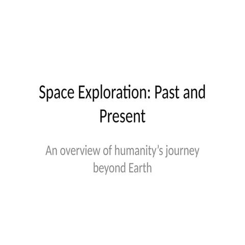 Space exploration | PPTX