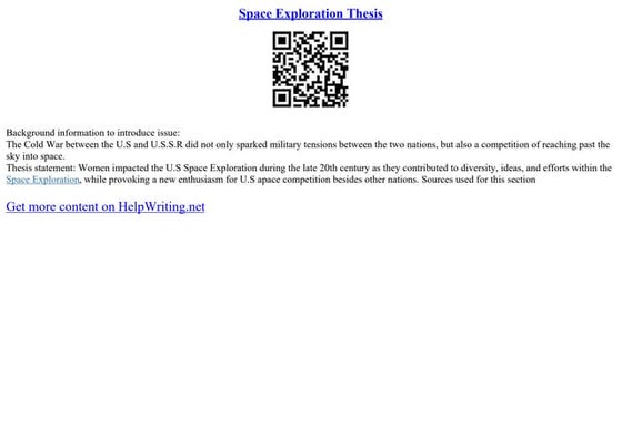 Space Travel Essay | PDF | Space and Astronomy | Science